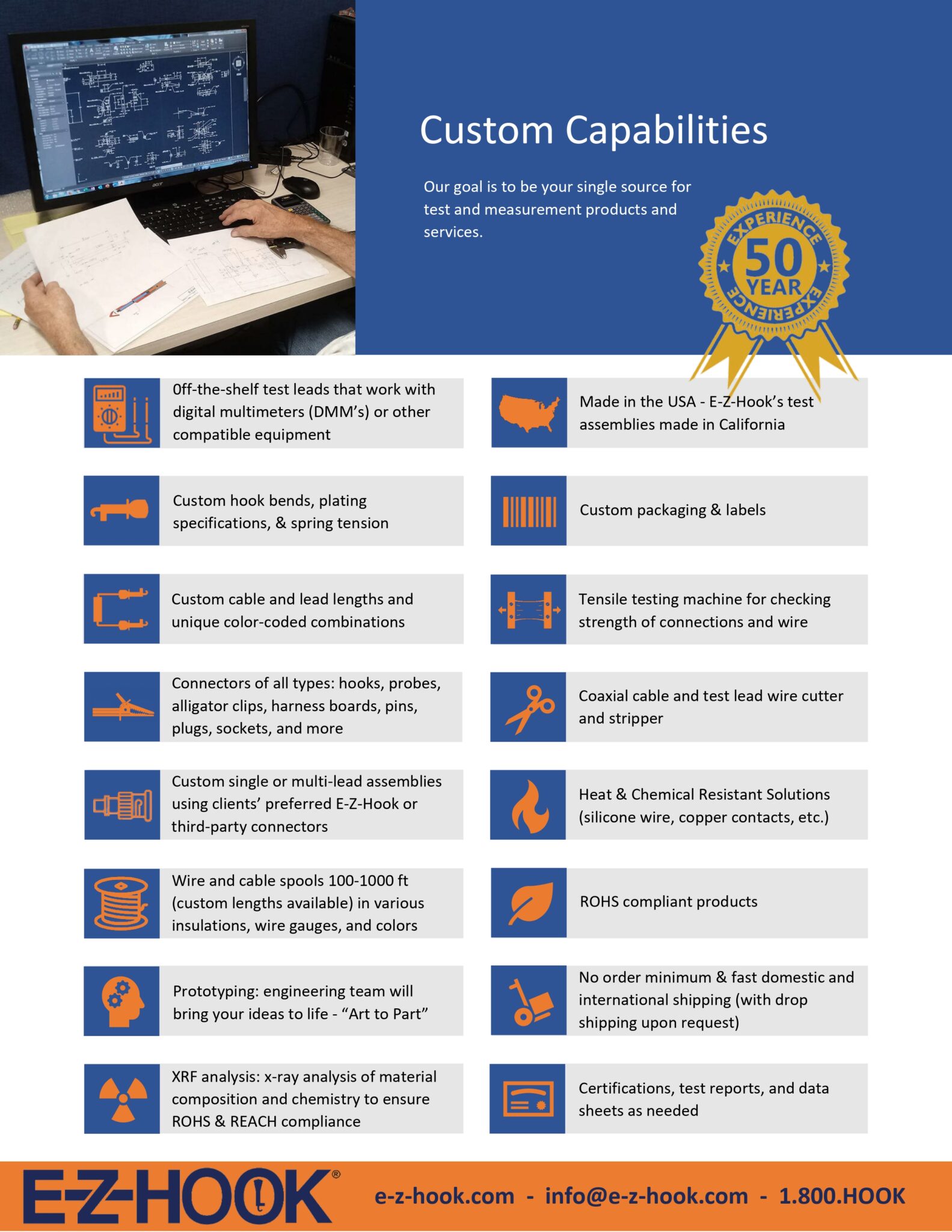 Custom Capabilities Flyer - E-Z-Hook