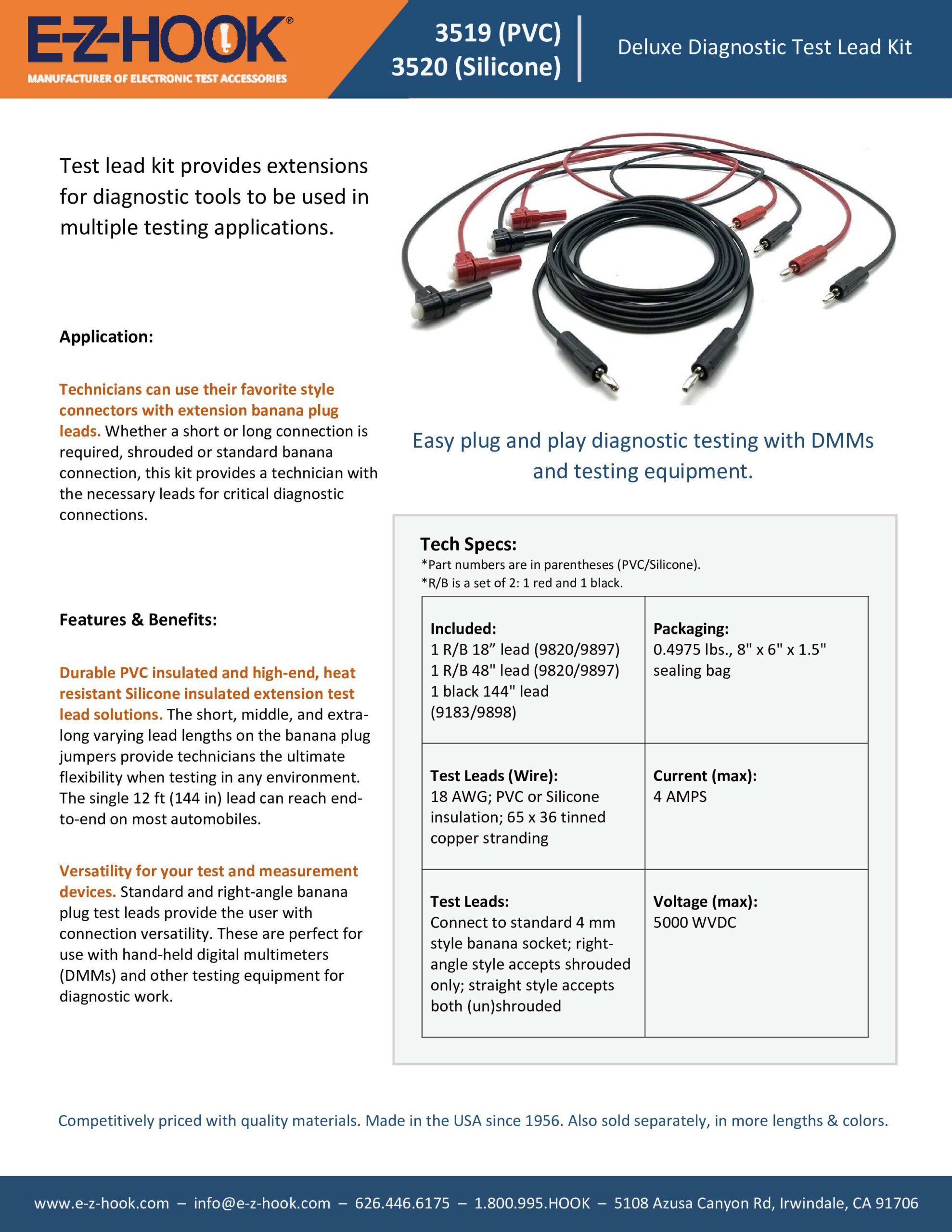 3519 & 3520, Product Flyer - E-Z-Hook, A Division of Tektest, Inc.